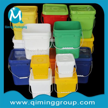 1-gallon Square Plastic Buckets - Qiming Packaging