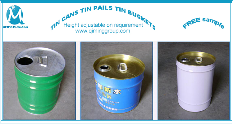 tin metal pails buckets round closed head - Qiming Packaging Lids Caps ...
