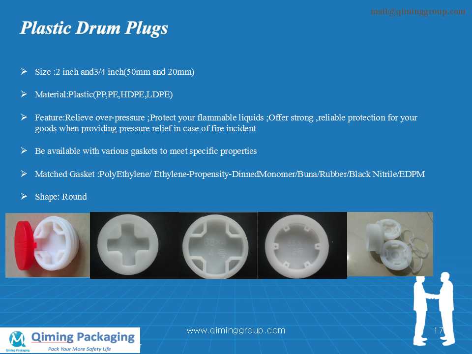 plastic drum plugs bungs for barrels pails PP PE HDPE LDPE - Qiming ...
