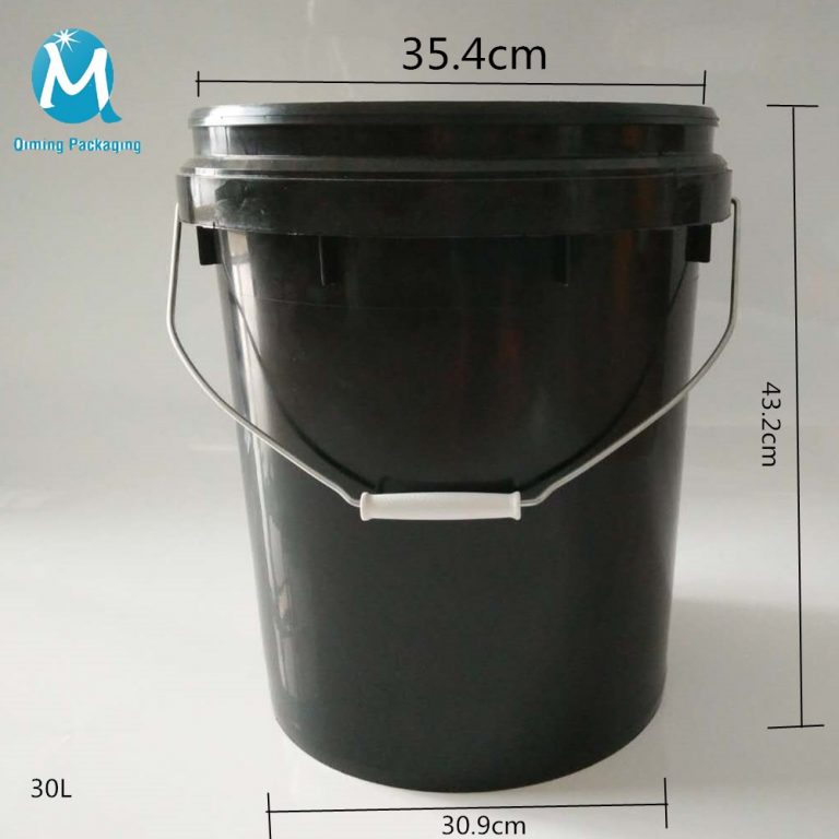 30L round plastic bucket pail - Qiming Packaging Lids Caps Bungs,Cans ...