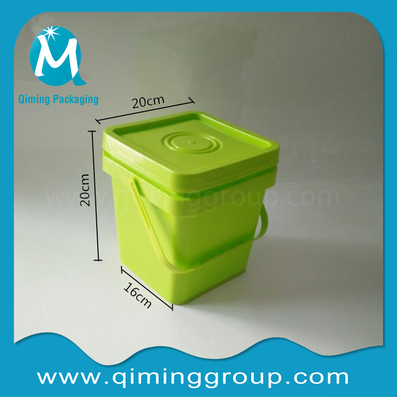 5L plastic square bucket - Qiming Packaging Lids Caps Bungs,Cans Pails ...