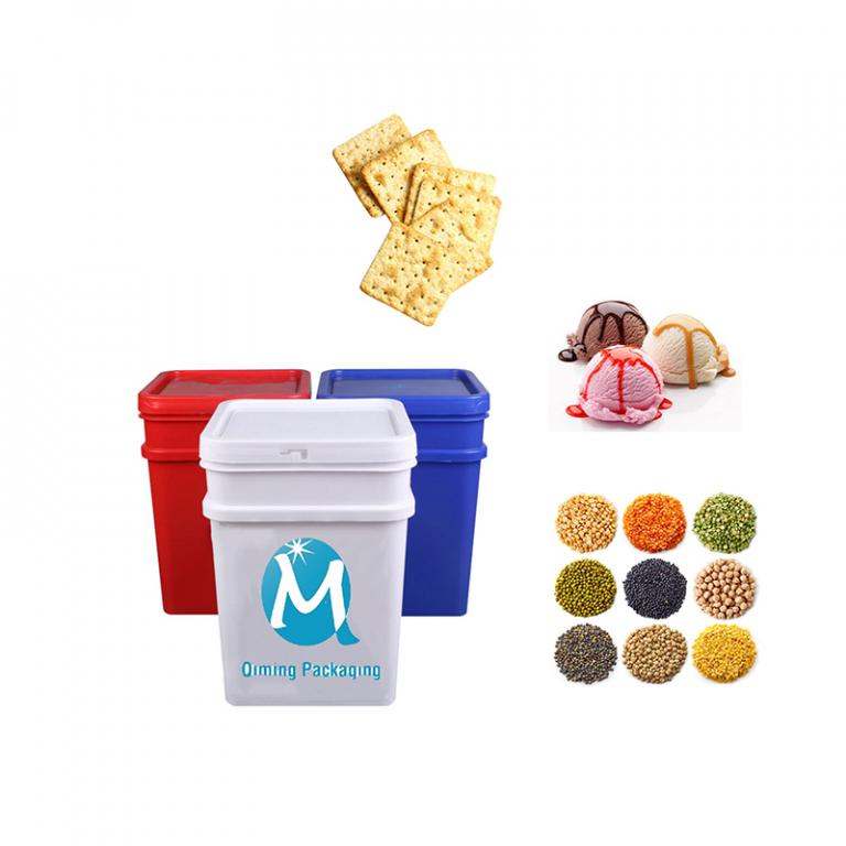 SQUARE PLASTIC BUCKETS WITH LIDS - Qiming Packaging Lids Caps Bungs ...