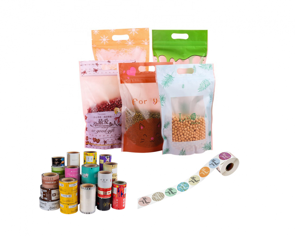 zipper bags packaging films custom stcikers - Qiming Packaging Lids ...