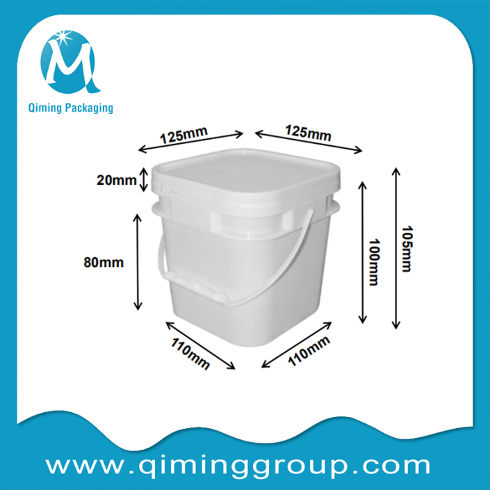 1L square bucket - Qiming Packaging Lids Caps Bungs,Cans Pails Buckets ...