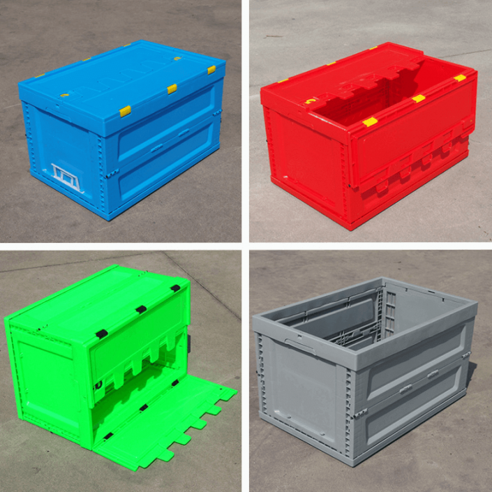 collapsible plastic storage crates