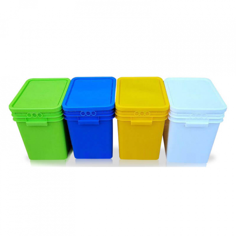 rectangular plastic buckets pet food packaging