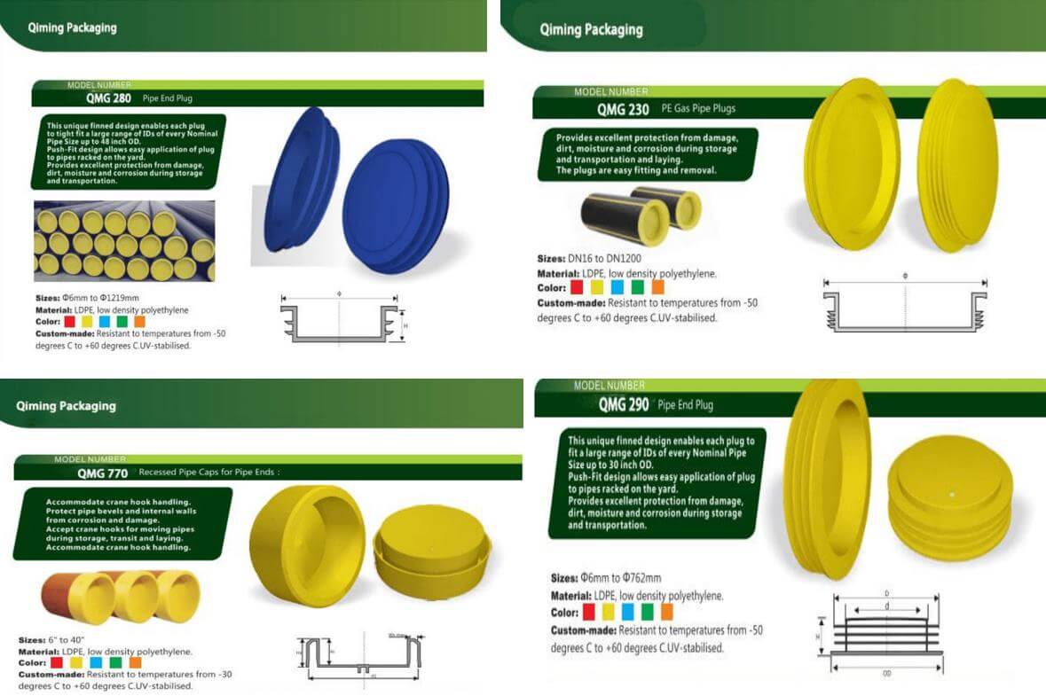 Plastic Pipe End Cap can customize the size and color