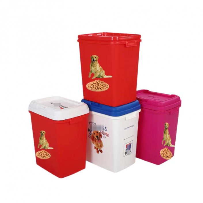 rectangular plastic buckets pet food packaging