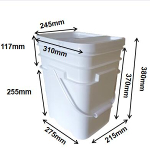 rectangular plastic buckets pet food packaging